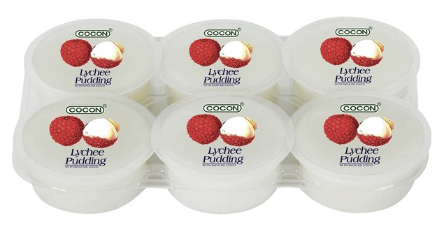 Lychee Pudding w/Nata de Coco (Cocon) - 6 x 80gr.