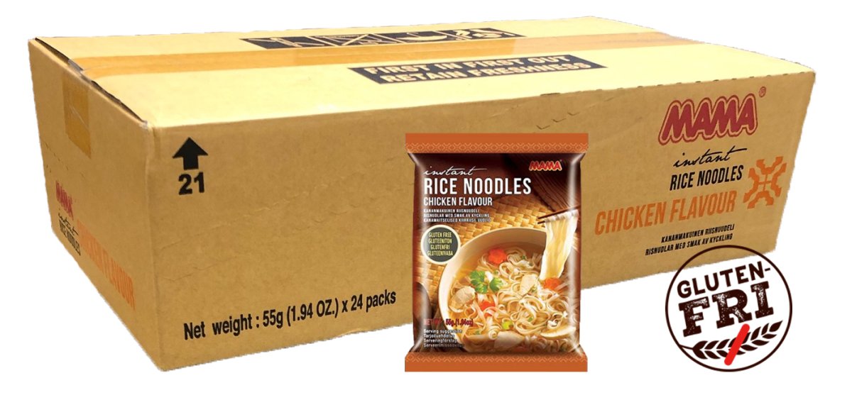 1 ks. Rice Noodles Chicken Flavour (MAMA) - 24 x 55gr.